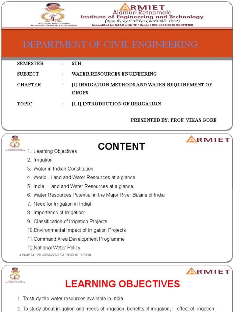 Introduction to Irrigation Engineering | PDF | Irrigation | Agriculture