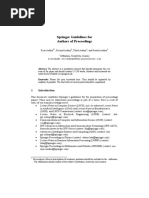 Springer Paper Template | PDF | Copy Editing | Printing