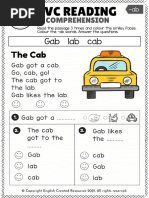 CVC Fluency Sentences Read and Color Short U Words Worksheet ...