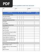 Emergency Response Equipment Inspection Checklist - Annually | PDF