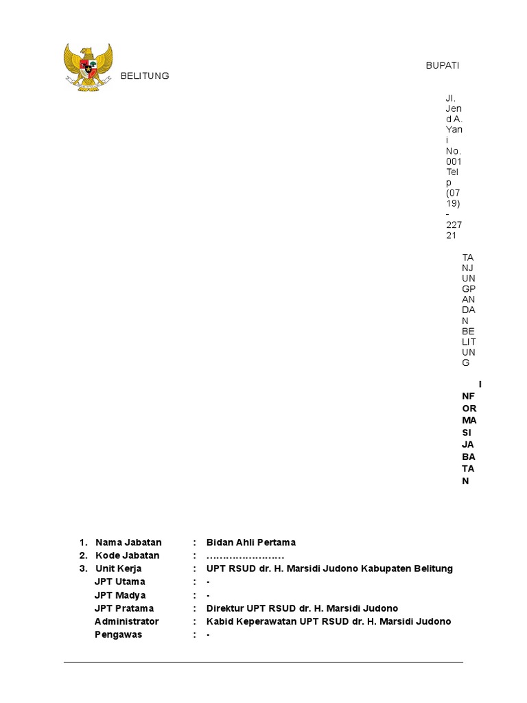 Anjab Bidan Terampil | PDF