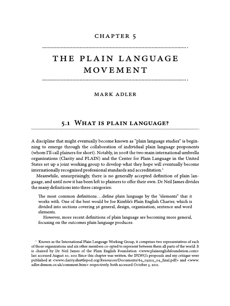 The Plain Language Movement | PDF