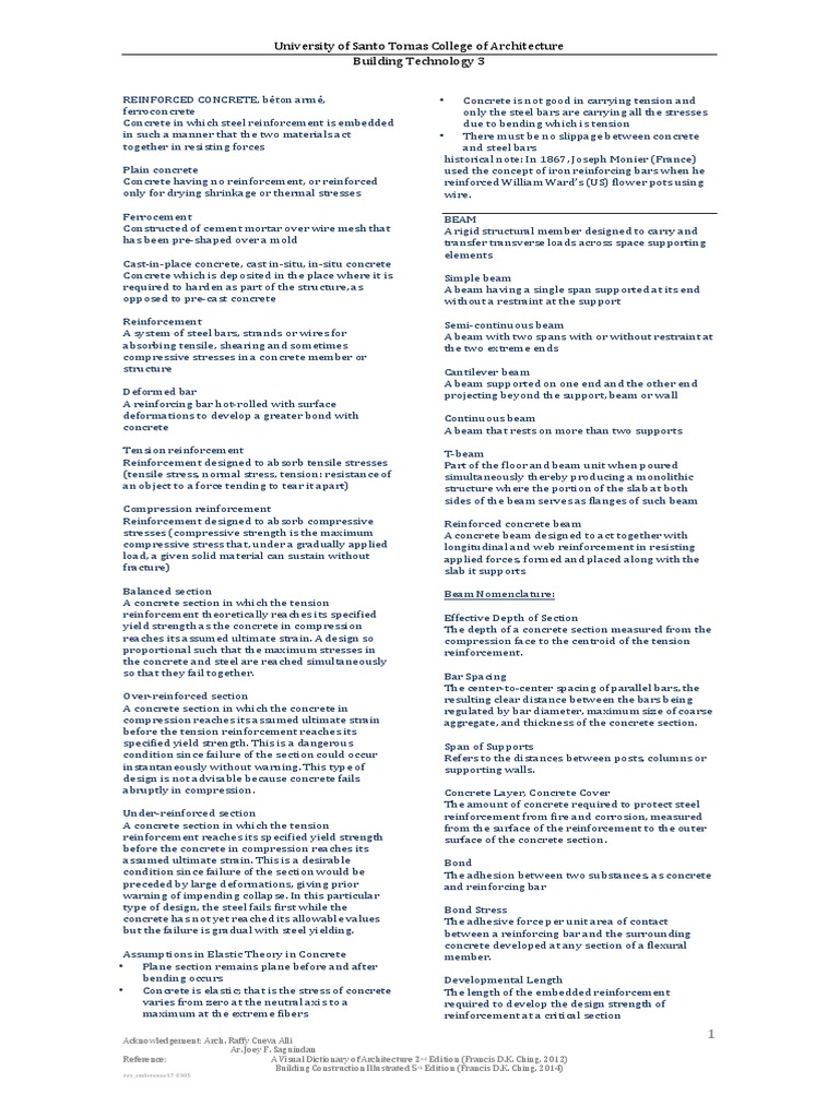 Building Technology 3 Overview | PDF | Concrete | Reinforced Concrete