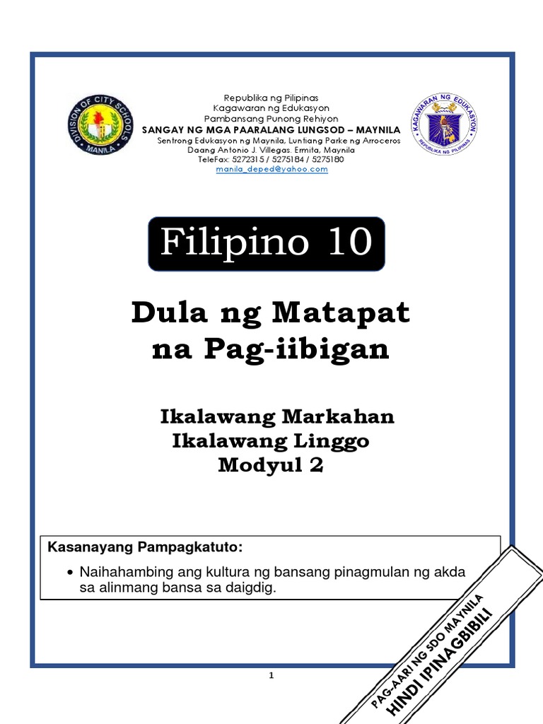 Filipino 10 q2 Mod2 | PDF