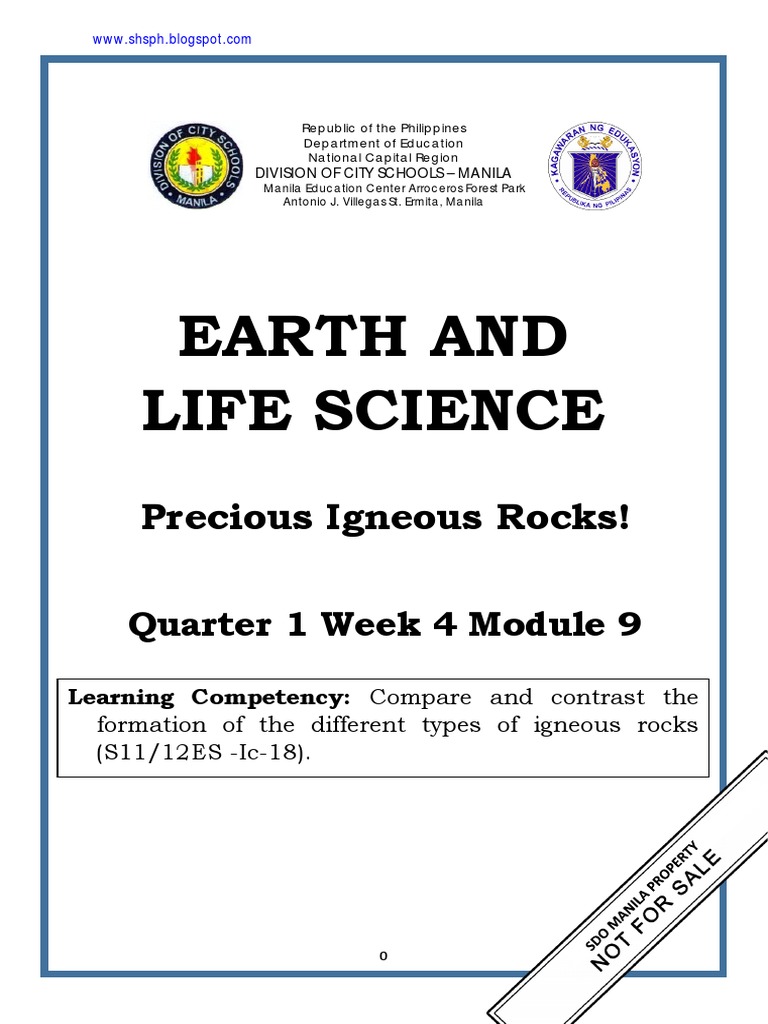 Mod9 - Earth and Life Science (Igneous Rocks) | PDF | Igneous Rock ...