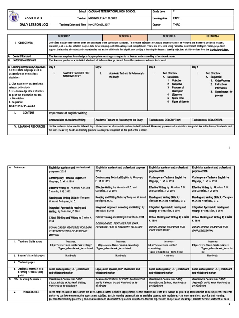DLL-EAPP - 4th | PDF | Learning | Communication