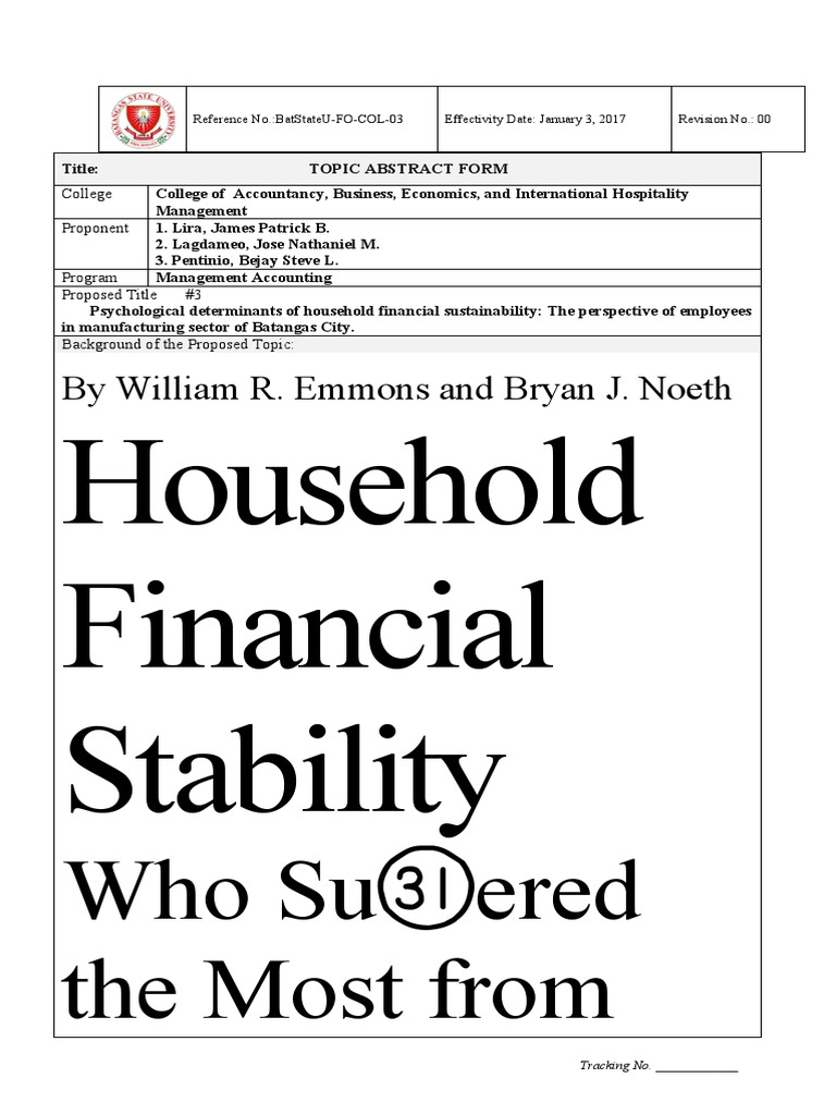 BatStateU FO COL 03 Research Topic Abstract Form | PDF | Business ...