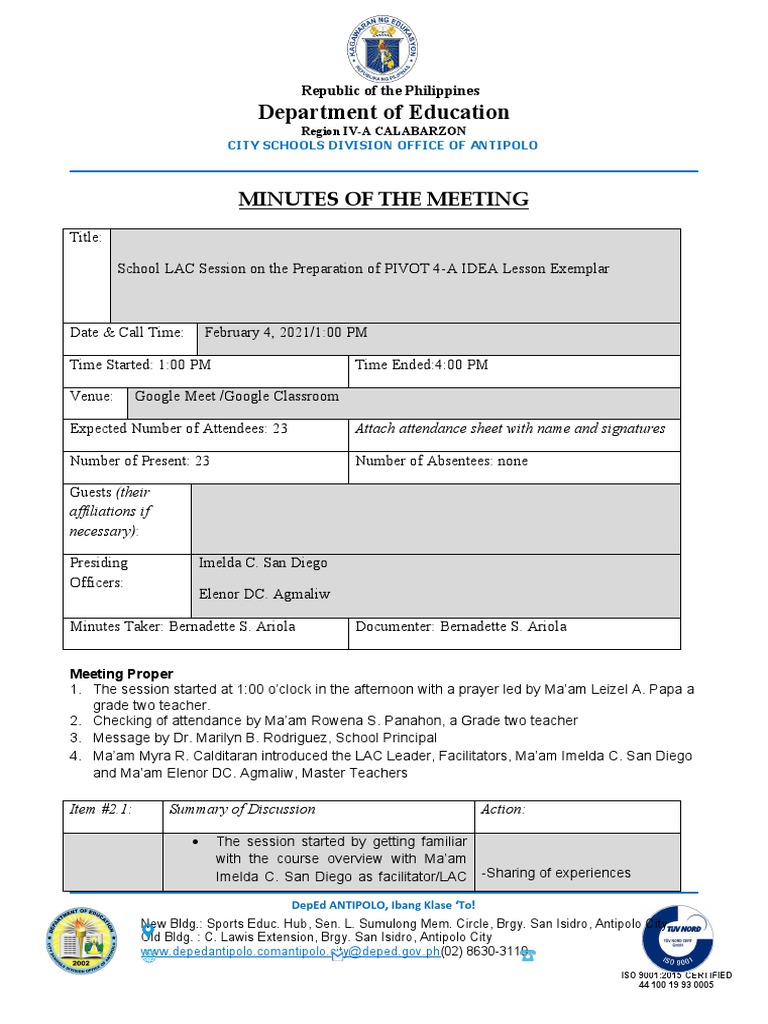 Narrative On SLAC LExmplar Preparation | PDF | Career & Growth | Business