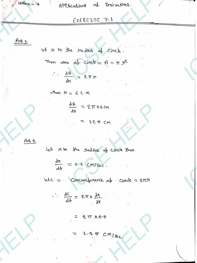 ML Aggrawal Class 12 Chapter 7.1 | PDF