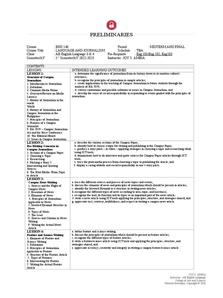 Module in Language and Journalism | PDF | News | Journalism