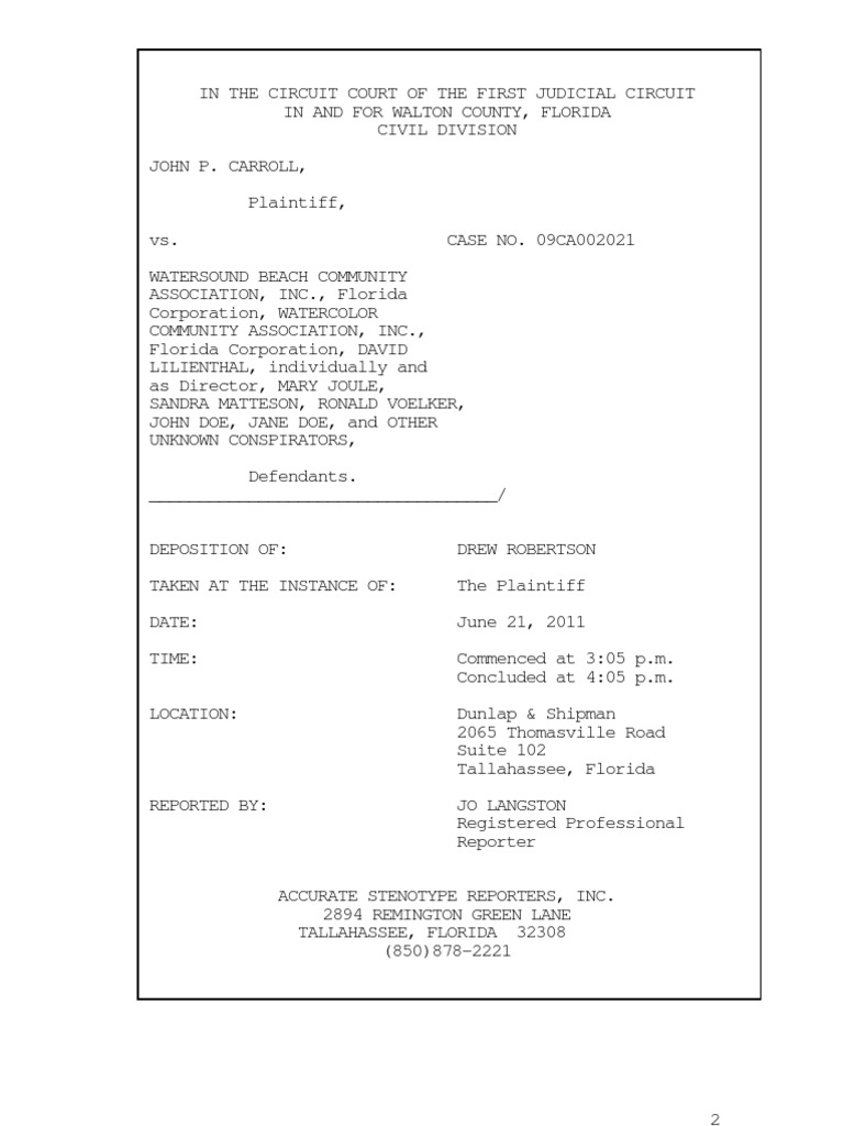 Transcript of The Testimony of Drew Robertson, Professional Geologist ...