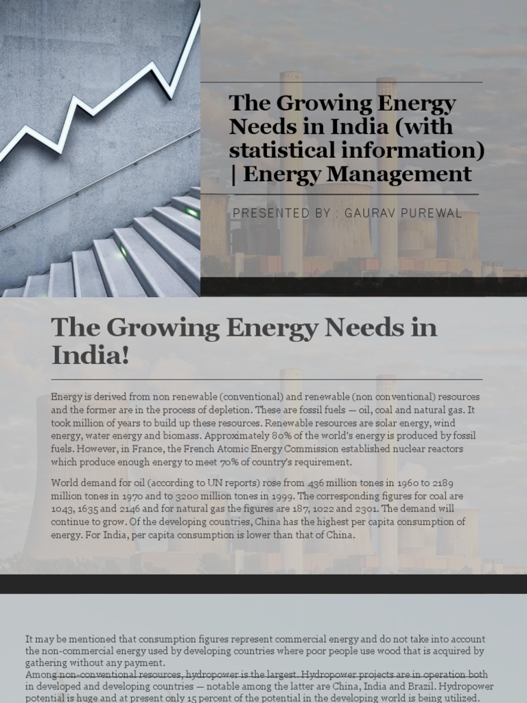 India's Growing Energy Needs Analysis | PDF | Fuels | Energy Development