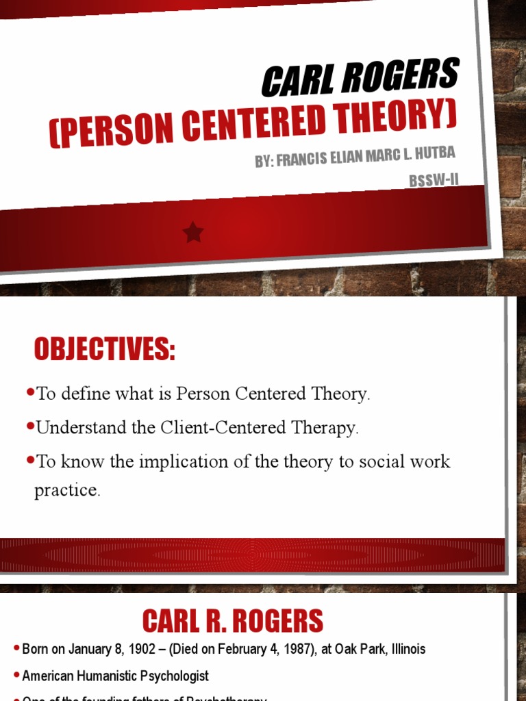 Carl RogersPerson Centered | PDF | Humanistic Psychology | Psychotherapy