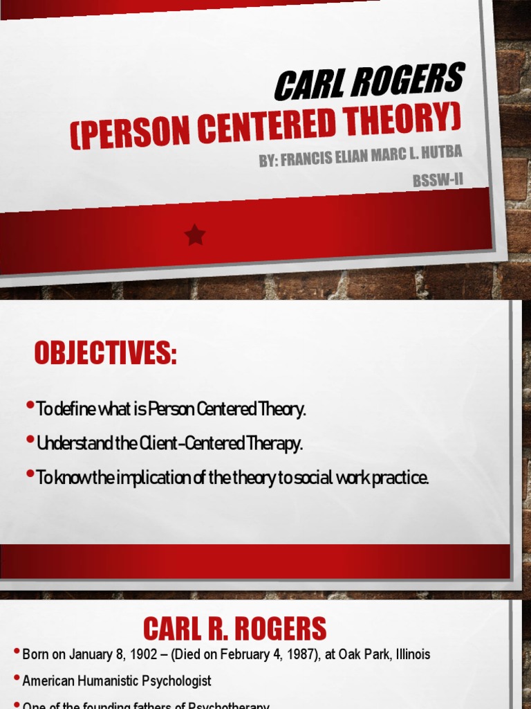 Carl RogersPerson Centered | PDF | Humanistic Psychology | Psychotherapy