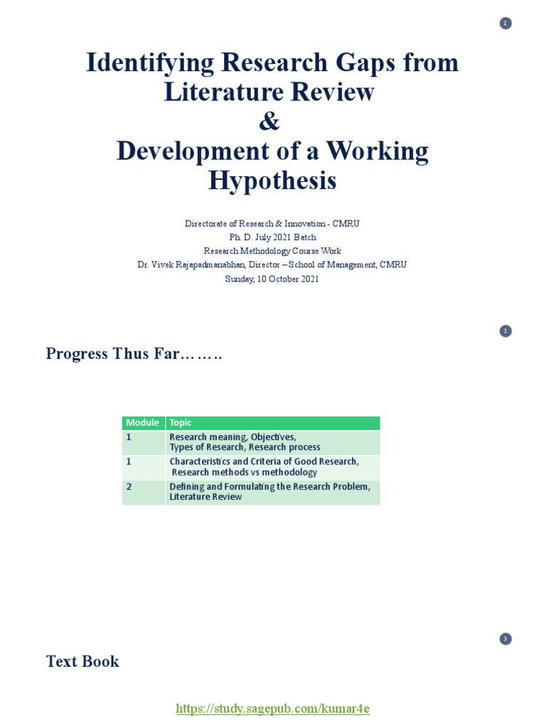Identifying Research Gaps From Literature Review & Development | PDF | Null Hypothesis | Hypothesis
