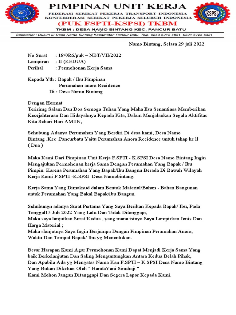 KEPALA SURAT F.spti-K.spdsi Edit | PDF