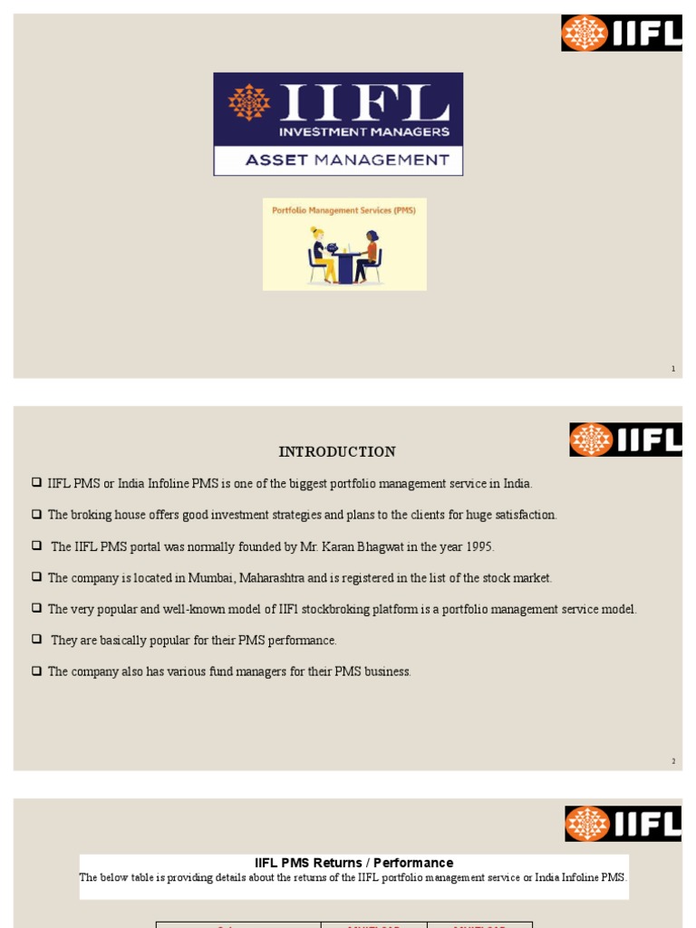 Iifl PMS | Download Free PDF | Investment Management | Investing