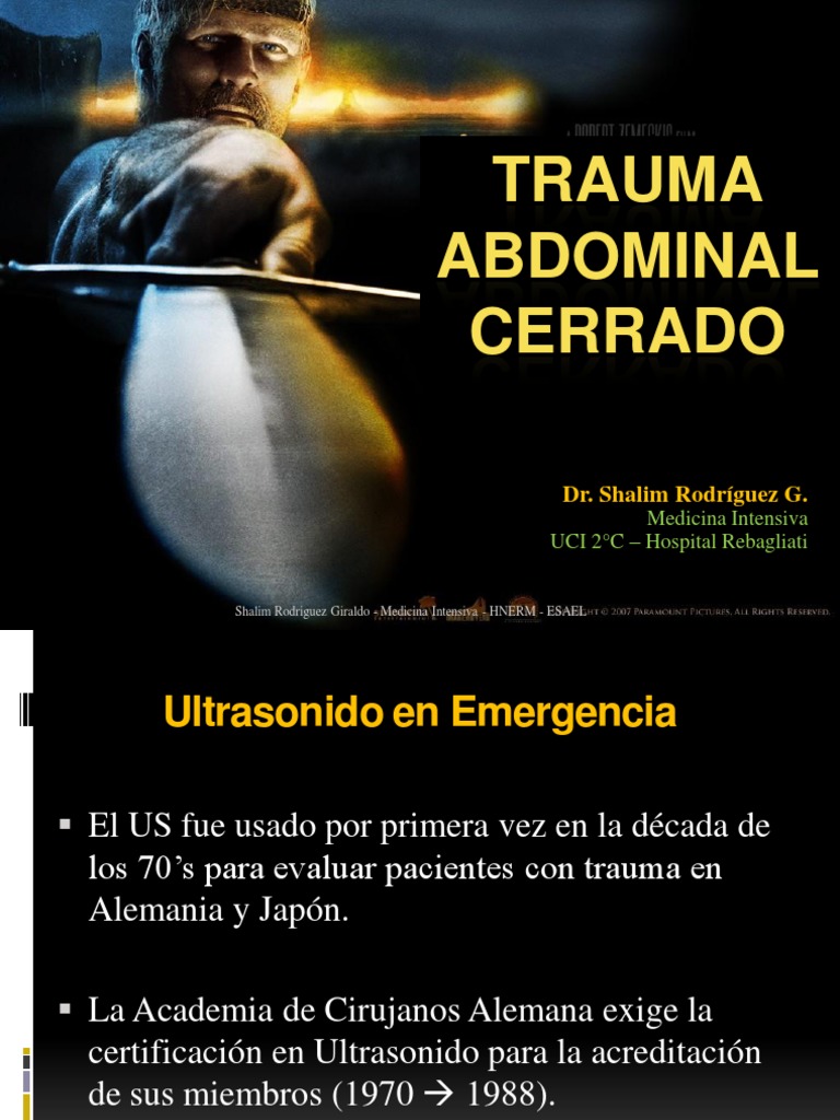 4 TRAUMA Abdominal Cerrado - FAST - EXPO | PDF | Abdomen | Anatomía