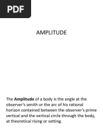 Calculating Sun Amplitude for Navigation | PDF | Horizon | Navigation