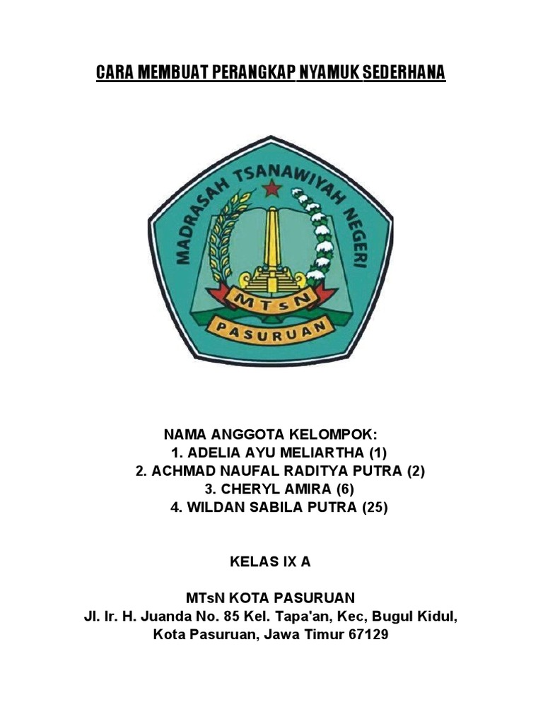 Cara Membuat Perangkap Nyamuk Sederhana-4 | PDF | Karier & Perkembangan ...