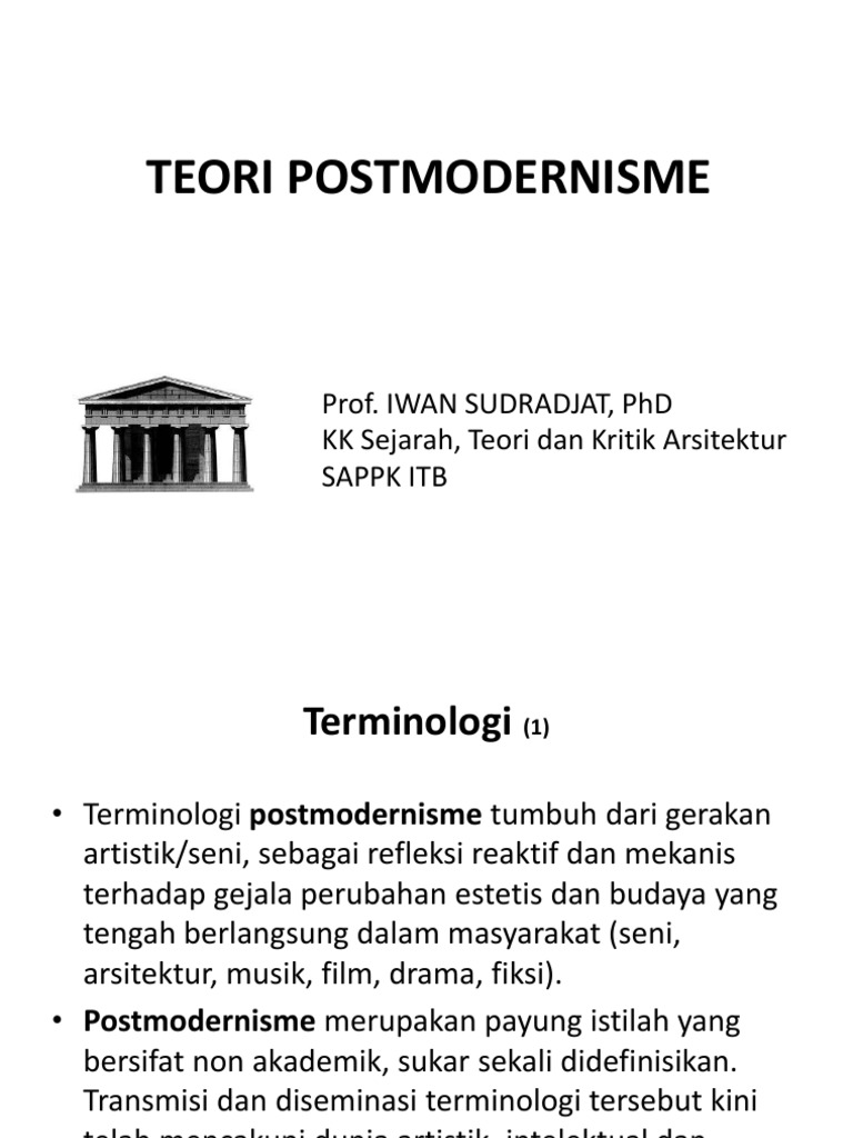 Teori Postmodernisme dan Filsafatnya | PDF
