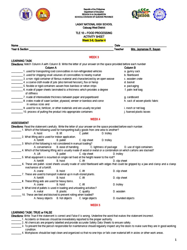Week 3: Lagay National High School Calauag West District | Download ...