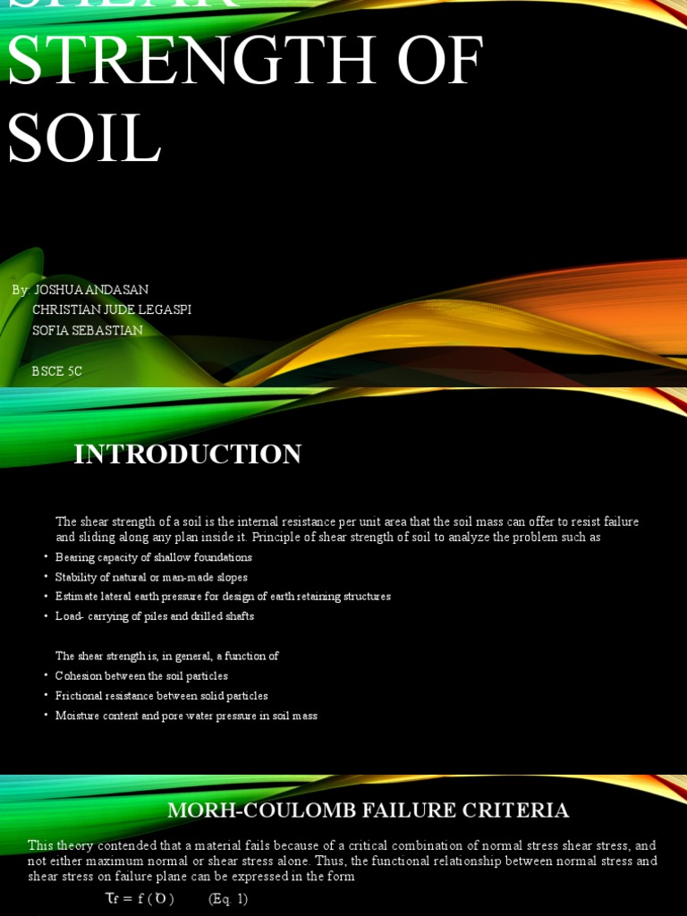 Shear Strength of Soil Analysis | PDF | Strength Of Materials | Soil ...