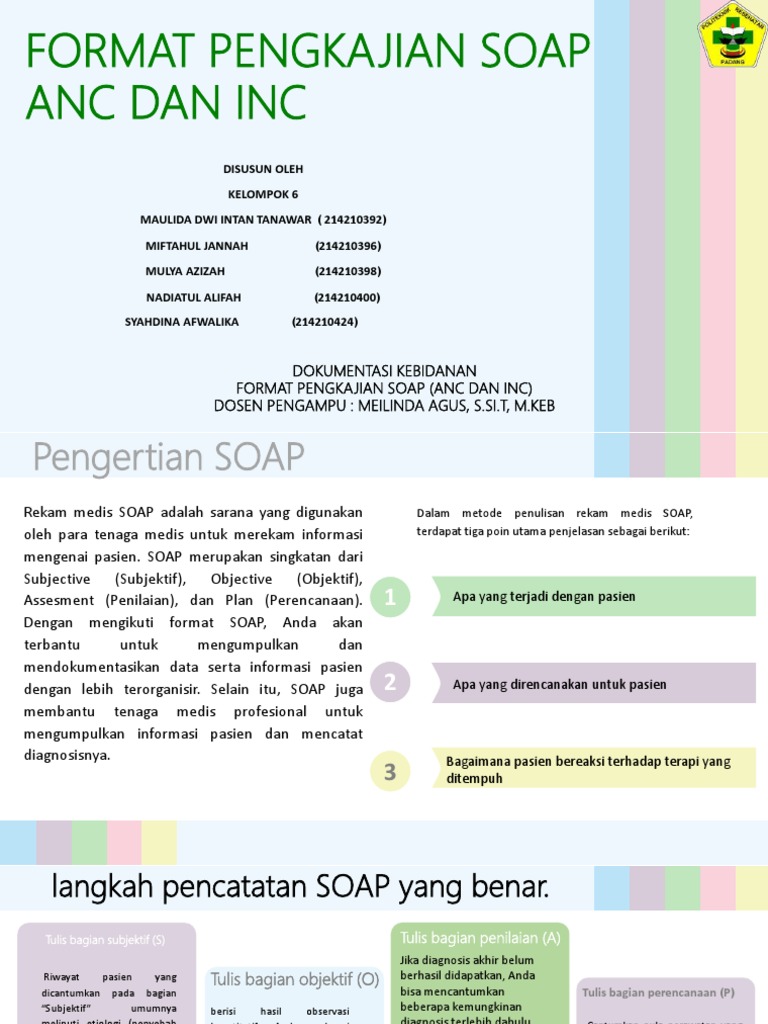 Format Pengkajian Soap Anc Inc Kel.6 2B | PDF