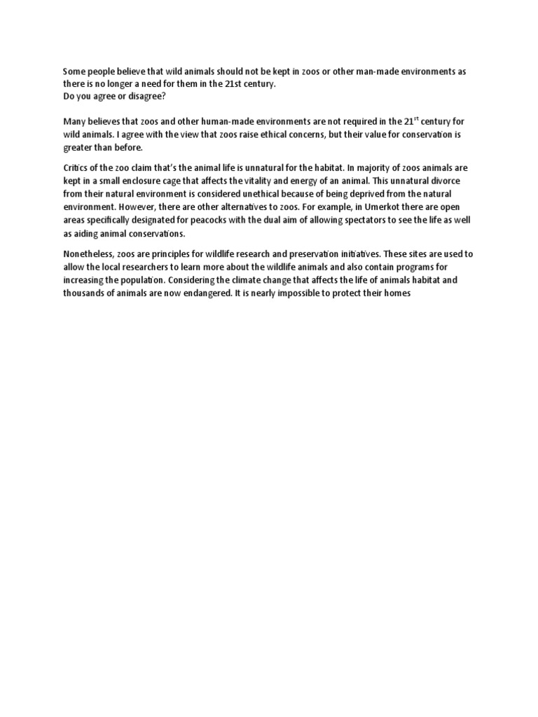 Ethical Debate on Zoos in the 21st Century | PDF