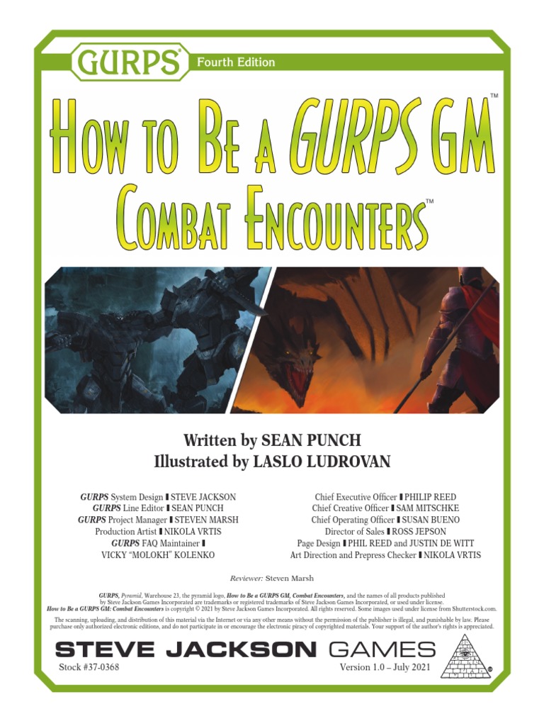 How To Be A GURPS GM - Combat Encounters | PDF