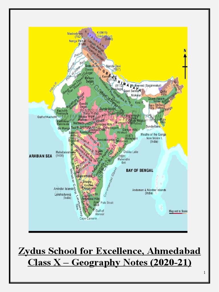 Zydus School For Excellence, Ahmedabad Class X - Geography Notes (2020 ...
