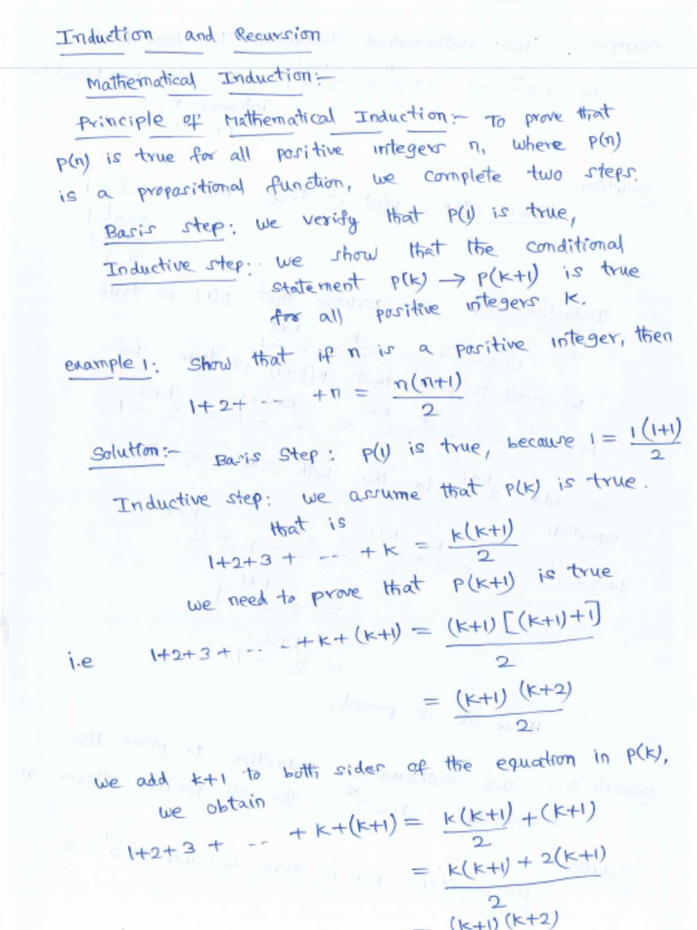 Unit3 Mathematical Induction | PDF