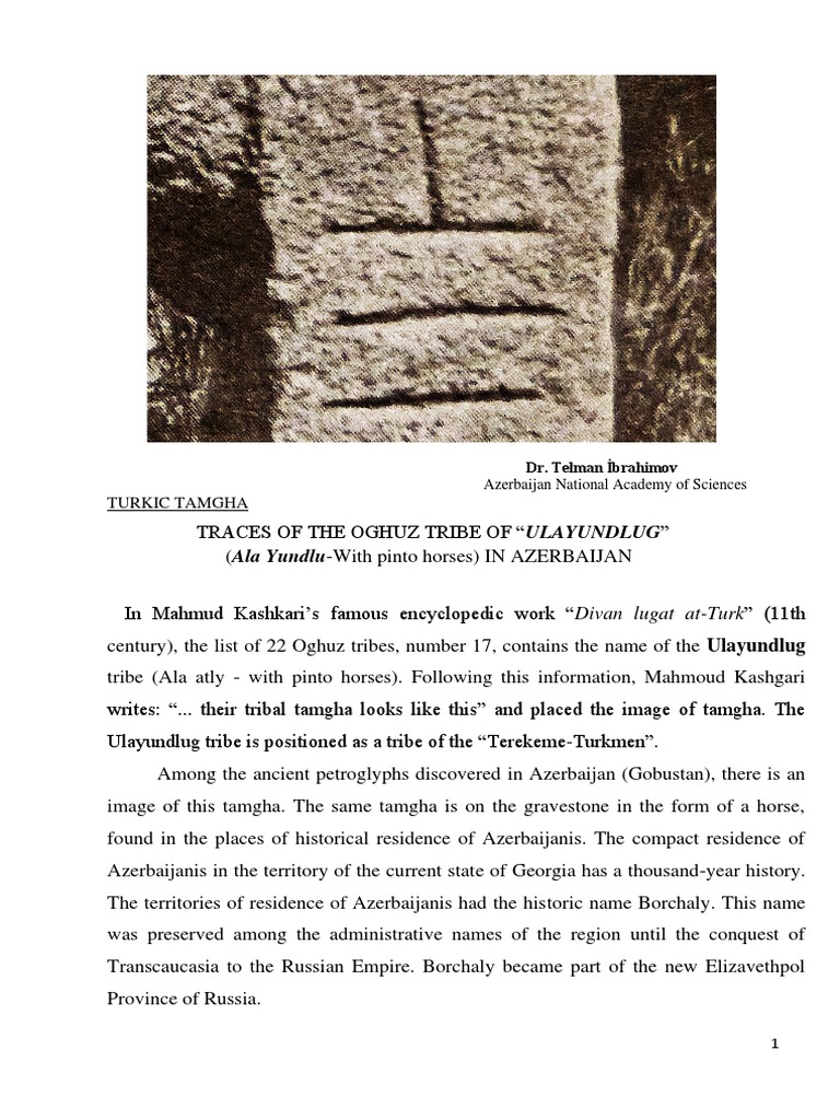 TRACES OF THE OGHUZ TRIBE OF "ULAIUNDLUG" (With Pinto Horses) IN ...