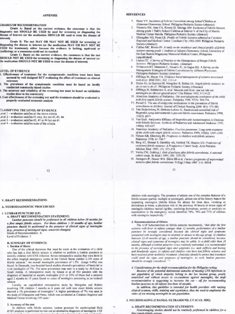 Febrile Seizure CPG | PDF | Episodic And Paroxysmal Disorders | Neuroscience