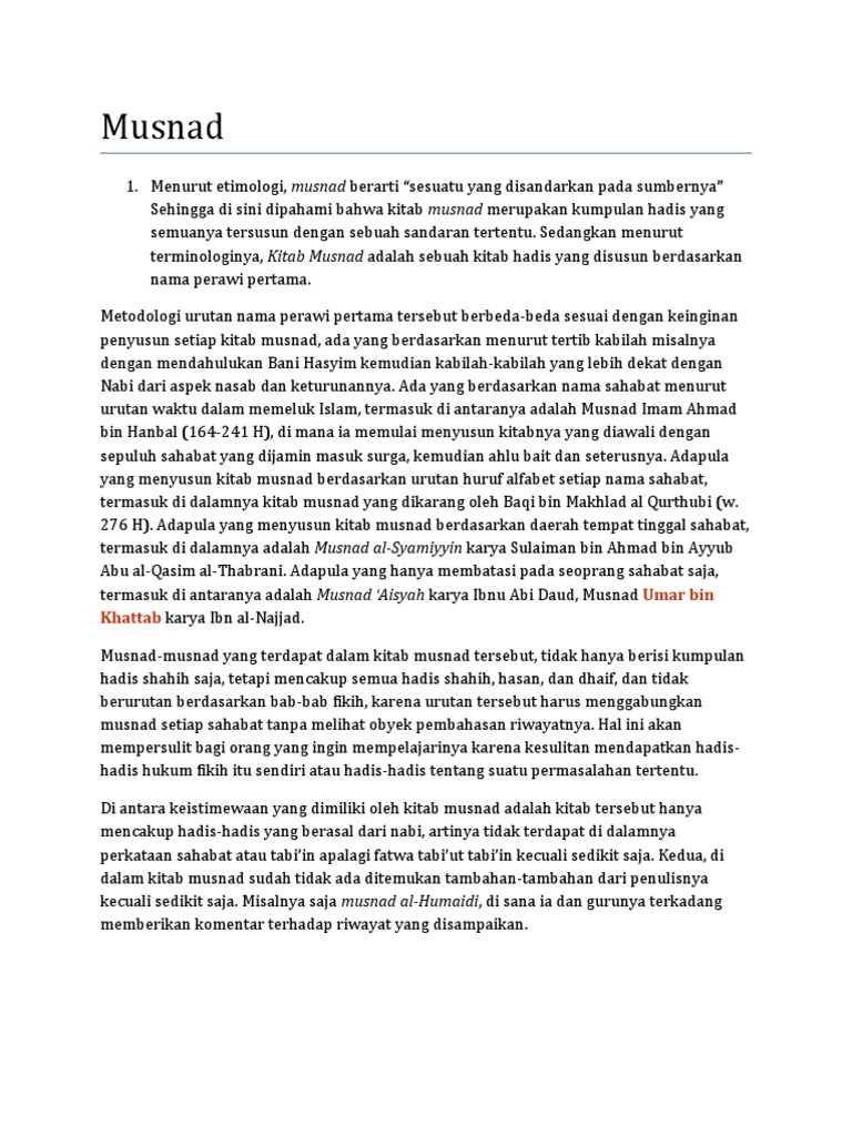 Musnad | PDF | Sejarah