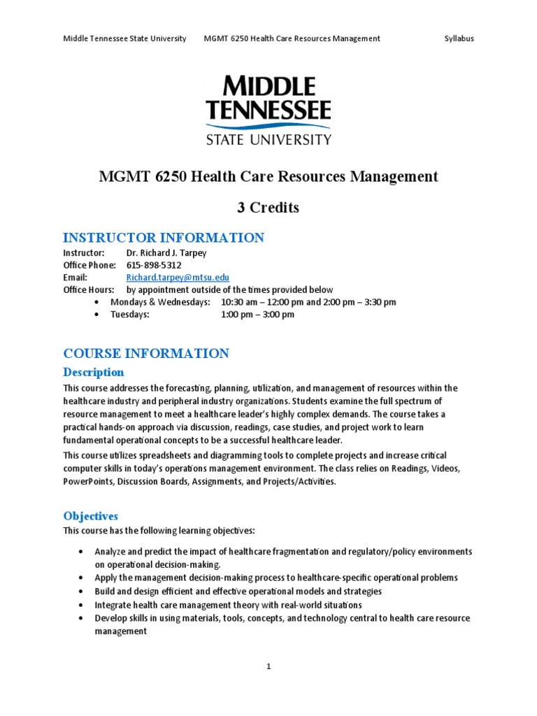 MGMT 6250 D01 Syllabus | PDF | Academic Dishonesty | Plagiarism