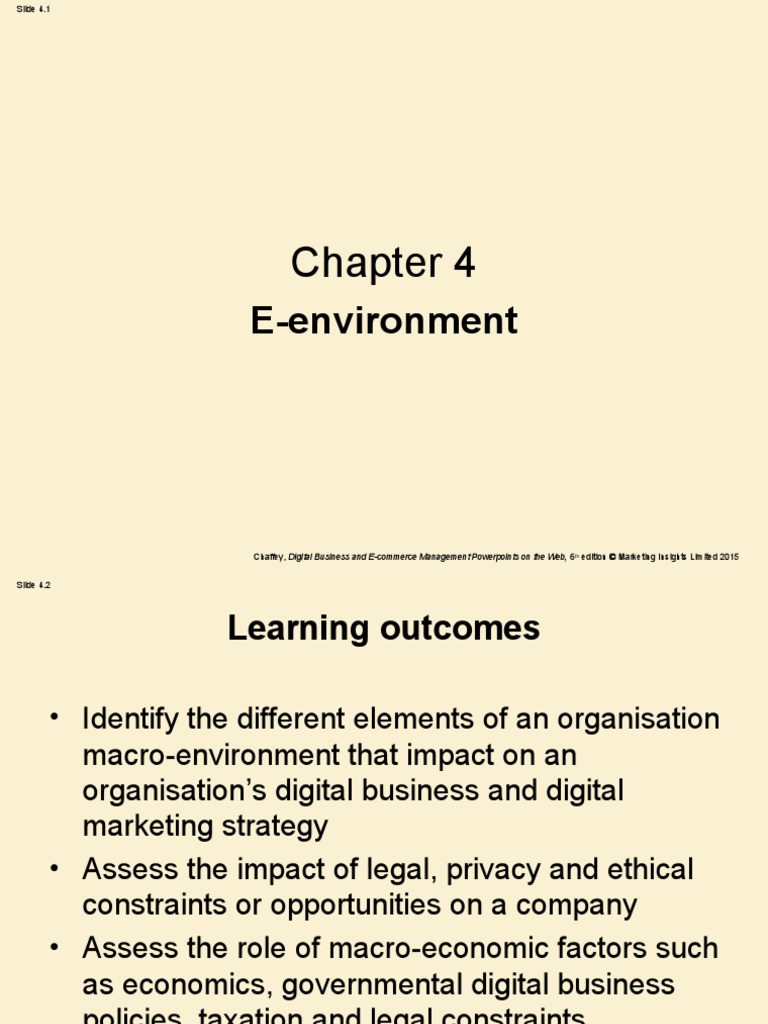 Chapter 4 - E-Environment | PDF | E Commerce | Marketing