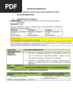 D1 A2 SESION PS. Día Mundial Del Folklore | PDF | Folklore | Evaluación