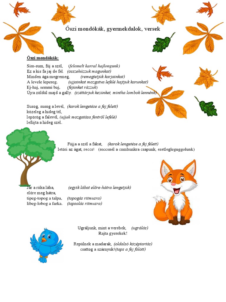 Mondókák Dalok | PDF