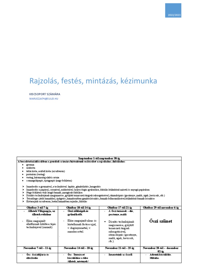 Rajzolás Marcsi Kiscsoport | PDF