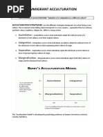 Berry's Acculturation Model Explained | PDF