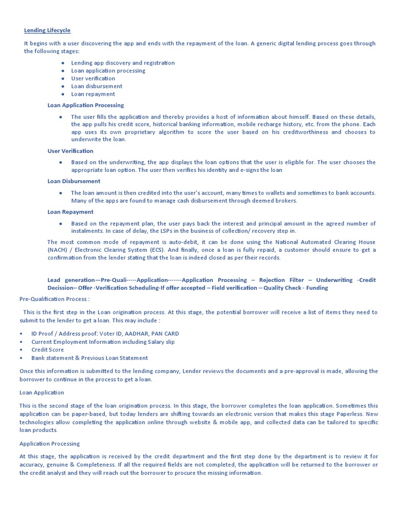 Lending Domain | PDF | Loans | Mortgage Loan