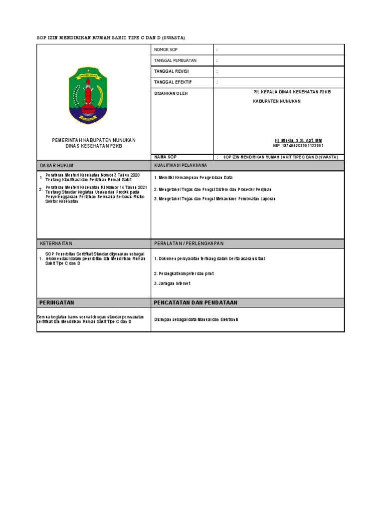 SOP Perizinan Milik Swasta Ta. 2022 (Terintegrasi) Ok | PDF