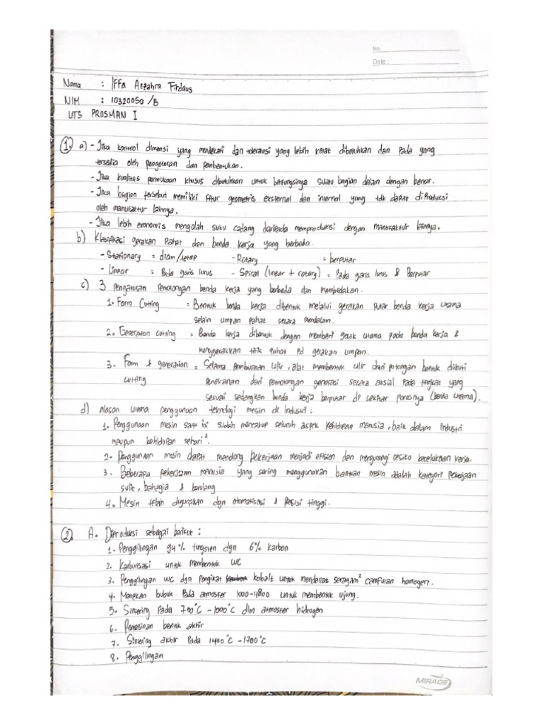 B I0320050 Iffa Azzahra Firdaus Uts Prosman I Therecia Aura Pdf