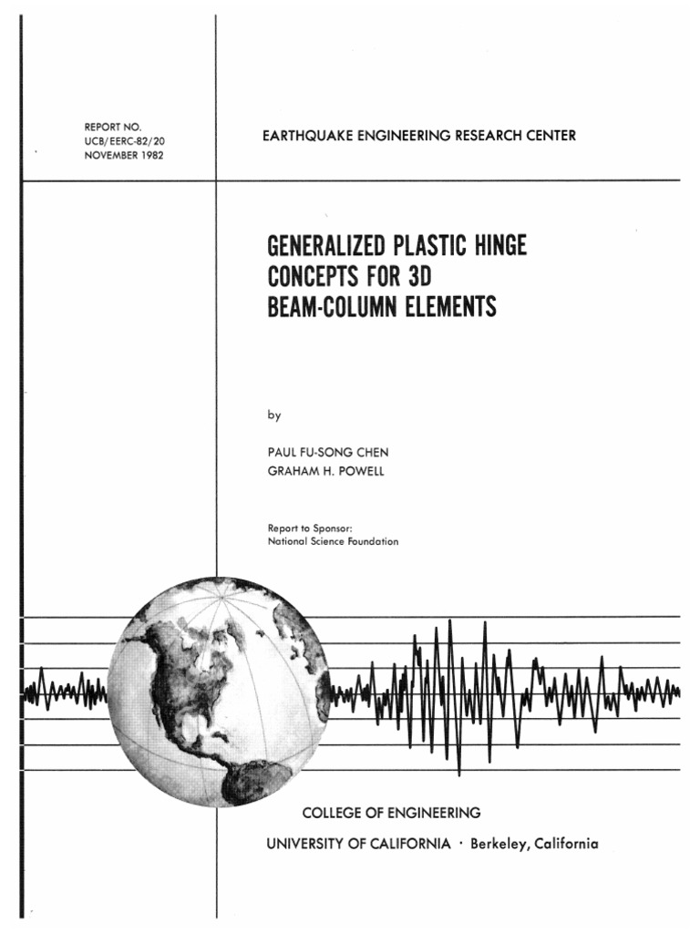 Generalized Plastic Hinge Concepts For 3D Beam-Column Elements | PDF