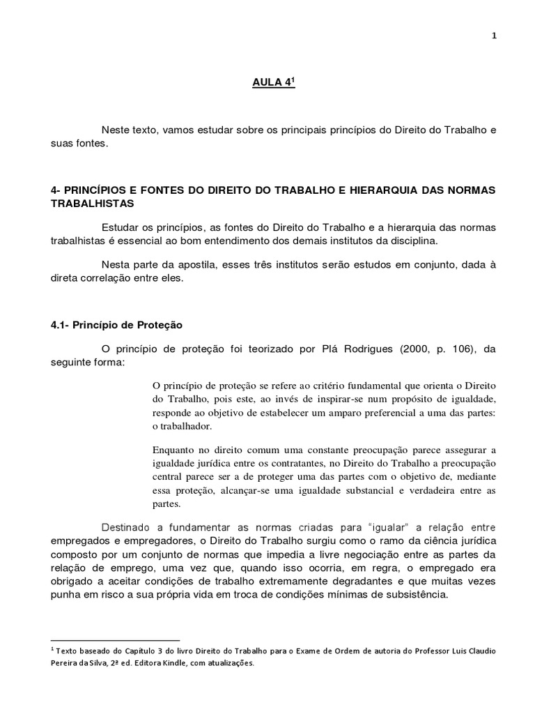 Aula 4 - Texto | PDF | Lei Trabalhista | Sindicato