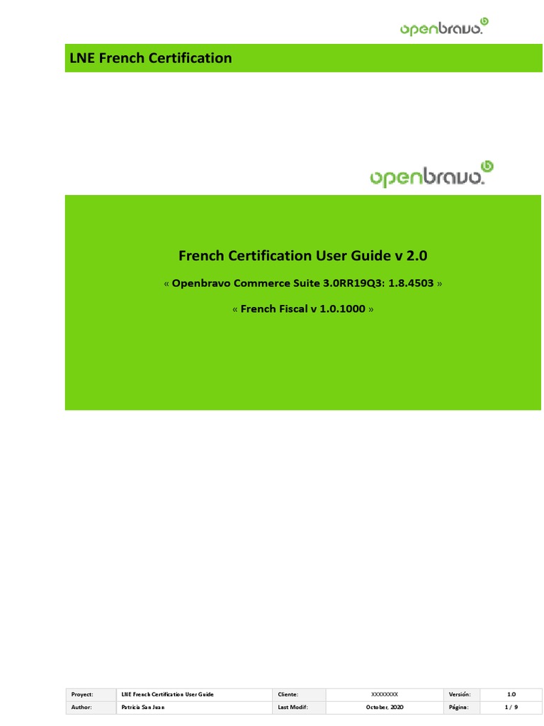 French Certification User Guide v2.0 | PDF | Point Of Sale | Business