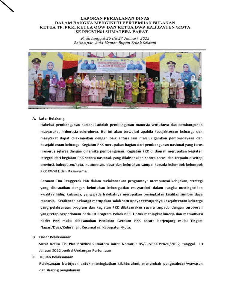 Laporan SPPD PKK | PDF