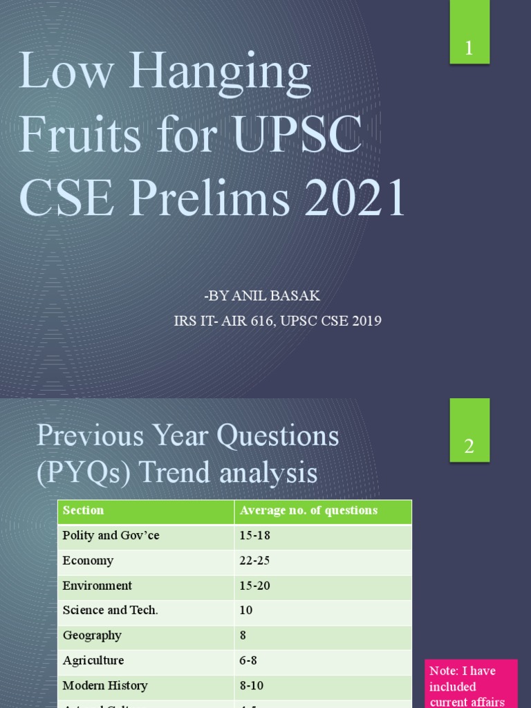 Low Hanging Fruits For UPSC CSE Prelims 2021 | PDF | Bhakti | Economies