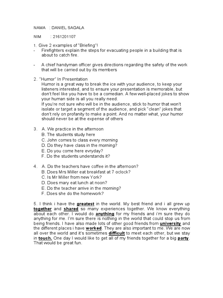 Uas English Daniel Sagala | PDF